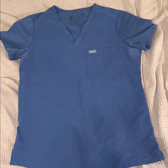 Figs | Tops | Figs Catarina One Pocket Scrub Top In Big Sky | Poshmark